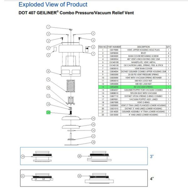 Vacuum Spring for Press/Vac Vent - Kraft Tank Online Parts Store